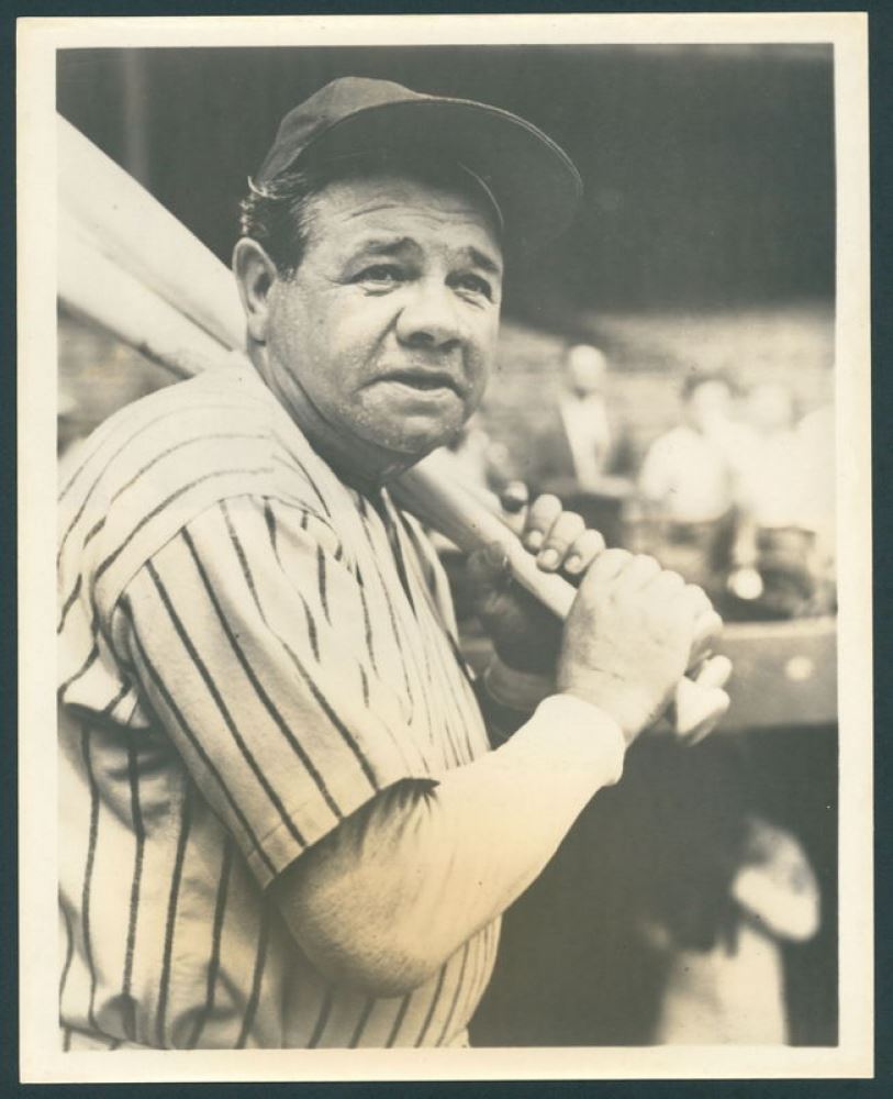 Babe Ruth Vintage 8x10 1950s Photo (PSA LOA)