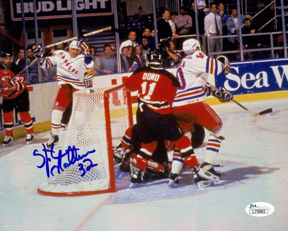 Stephane Matteau Signed Rangers 1994 Eastern Conference Finals Game 7 ...