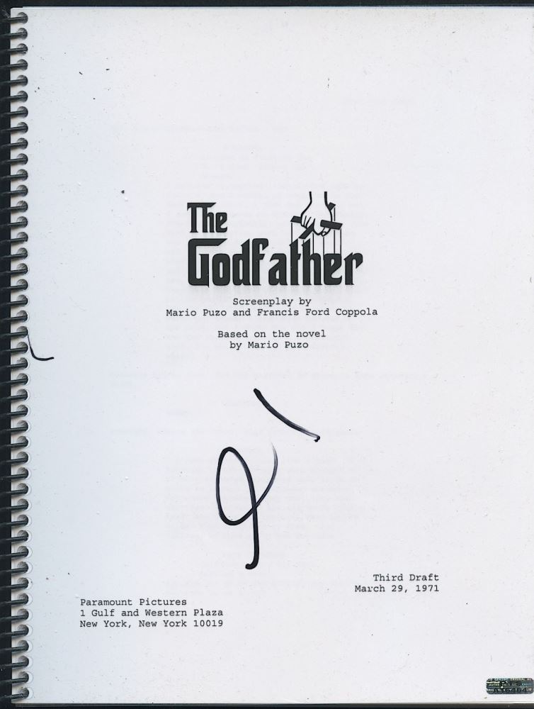 Al Pacino Signed "The Godfather" Full Script (PTS COA)