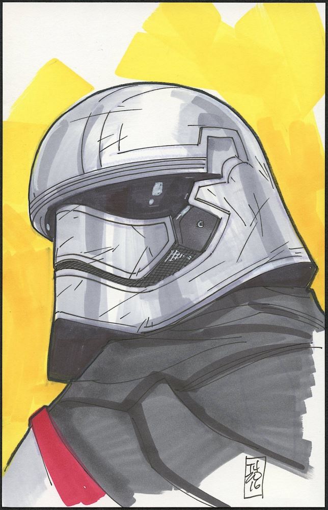Captain Phasma "Star Wars: Episode VII" 1/1 ORIGINAL 5.5" x 8.5" Color ...