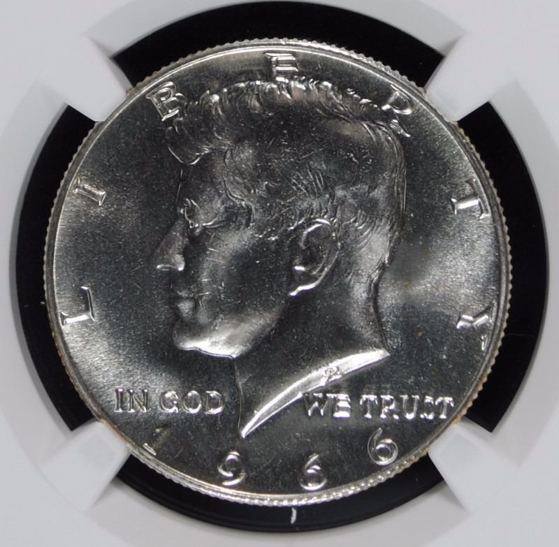 1966 SMS KENNEDY HALF DOLLAR, NGC MS-67