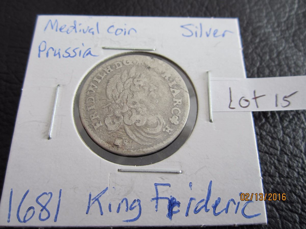 Medieval Prussia Silver Coin (11) 1681 King Frideric