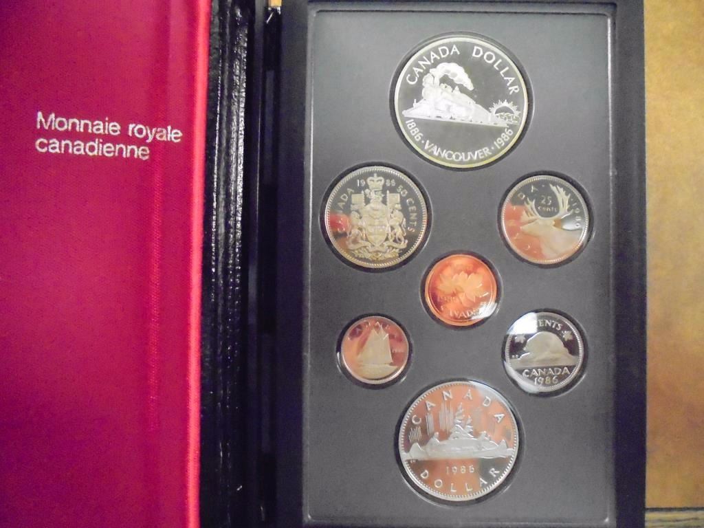 1986 CANADA DOUBLE DOLLAR PROOF SET VANCOUVER ORIGINAL ROYAL CANADIAN ...