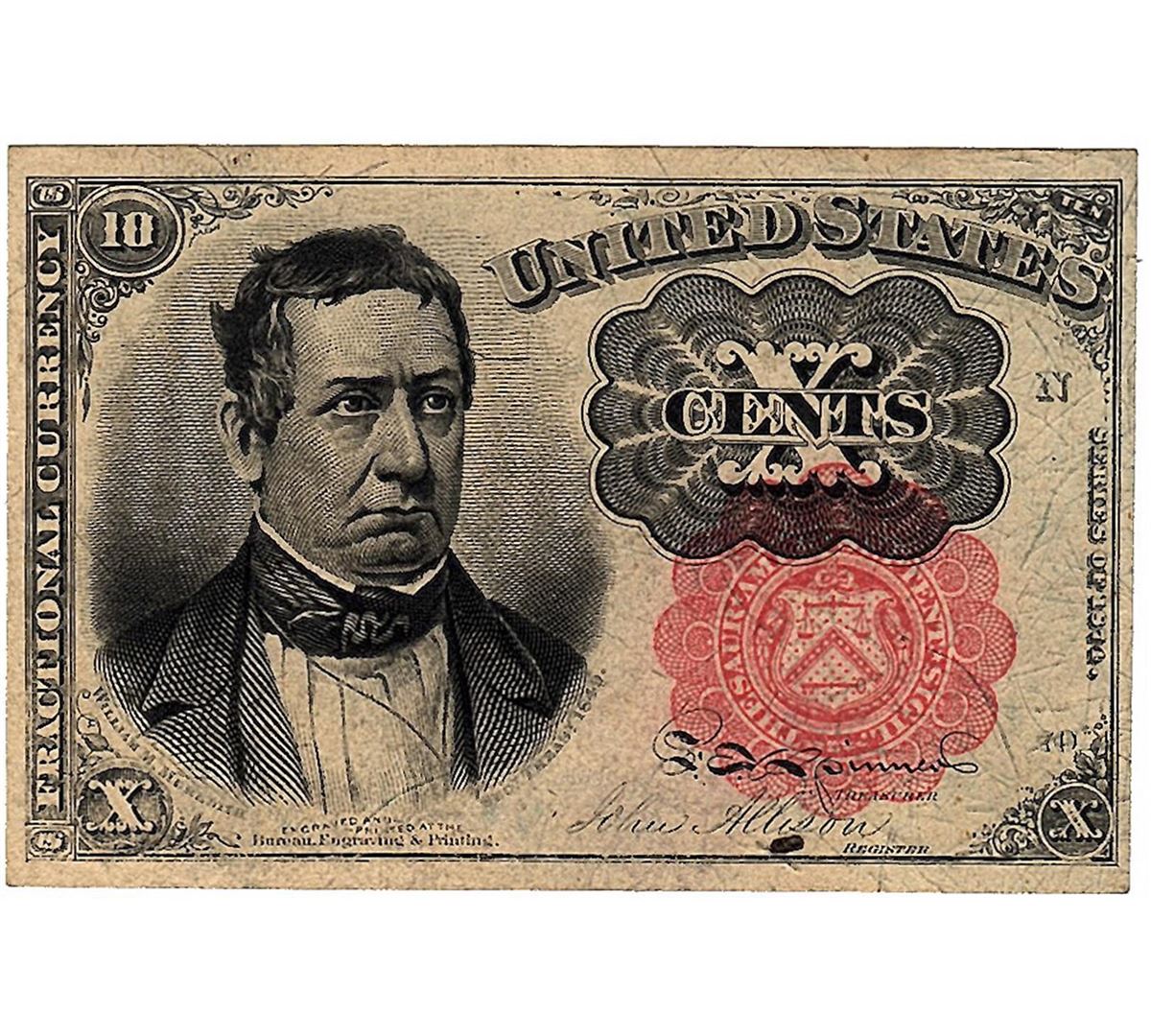 1874 10 Cent Fractional United States Currency Note