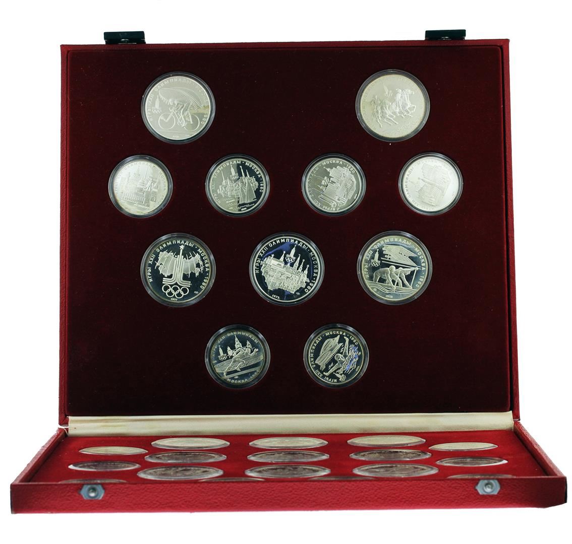 1980 Moscow Olympic (28) Proof Silver Coin Set