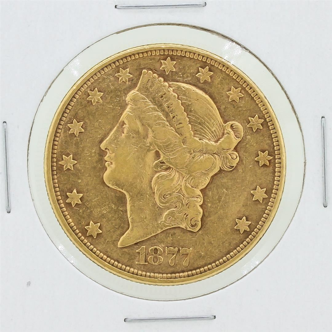 1877-S $20 VF Liberty Head Gold Coin