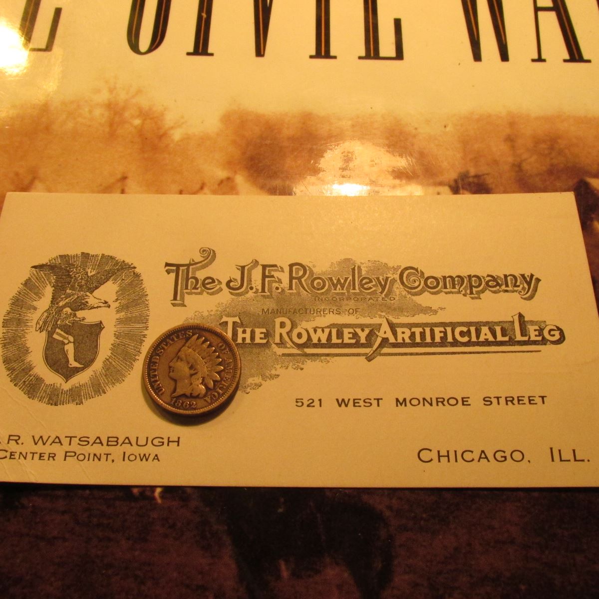 "The J.F. Rowley Company The Rowley Artificial Leg 521 West Monroe ...