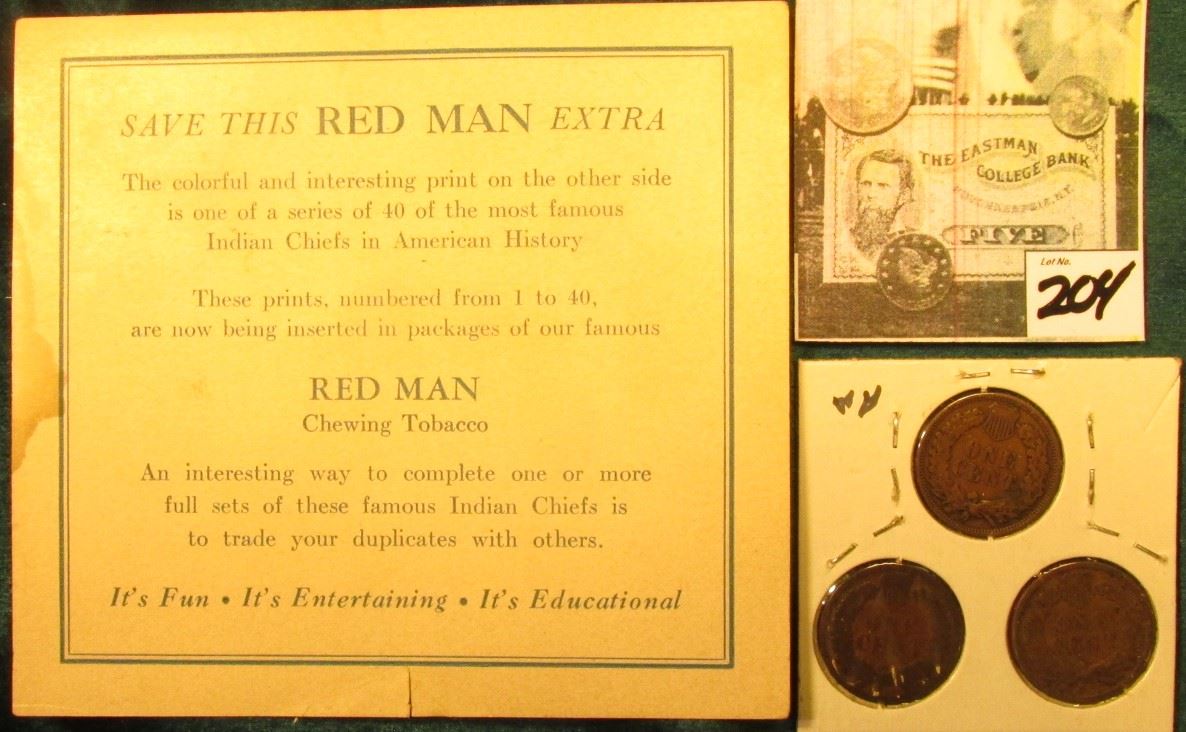 "Red Man Chewing Tobacco" Card depicting "Chief Gall" American Indian ...
