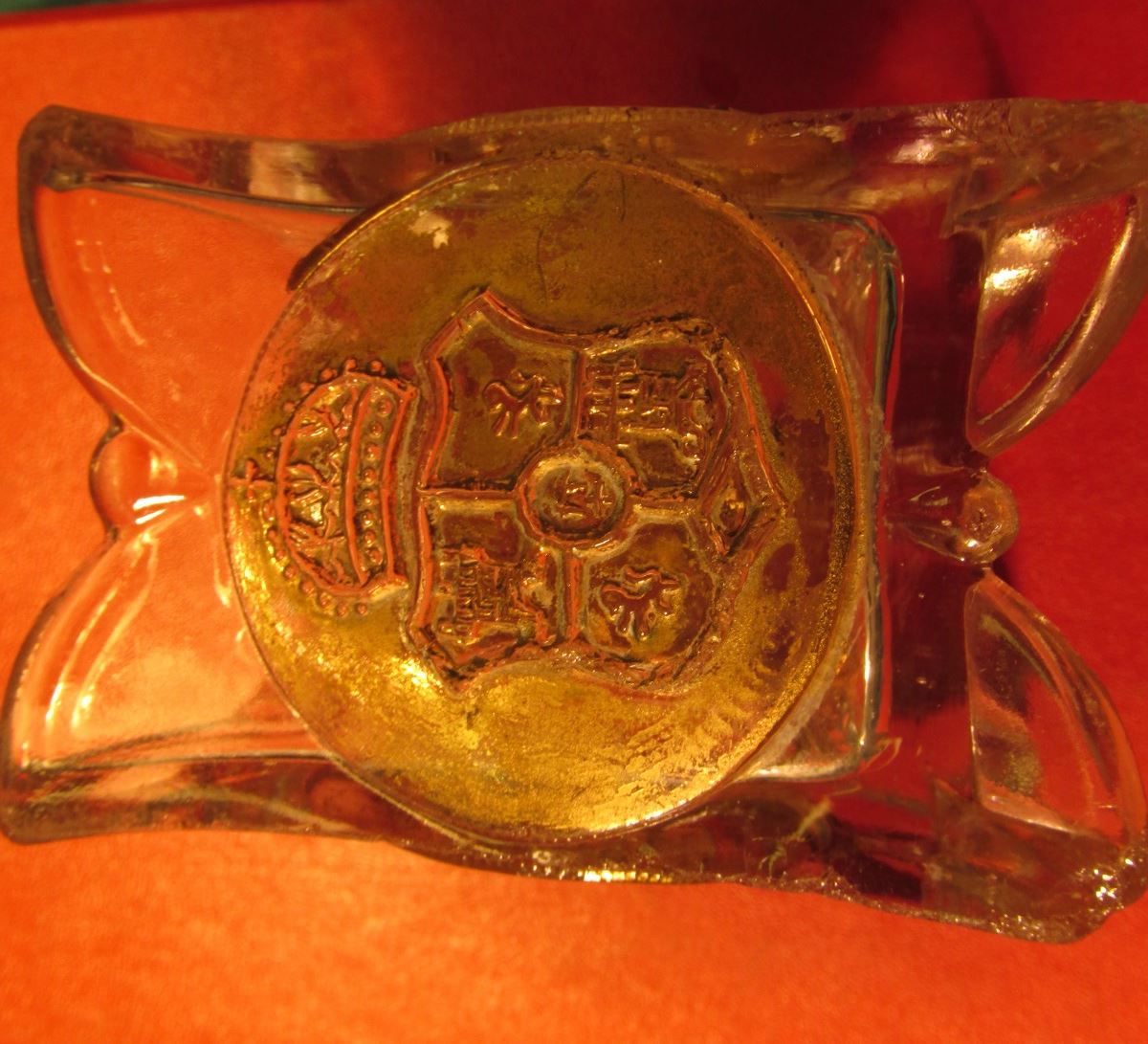 Rare "Gold Coin Glass" "1492 1892 Christopher Columbus", "Americus ...