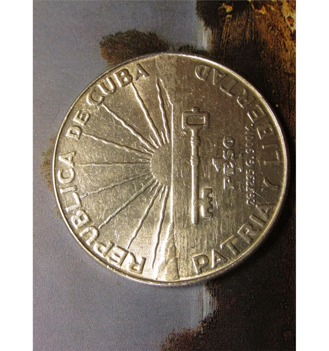 1853-1953 Cuba Centenario de Marti. .900 fine Silver Peso. KM29 ...