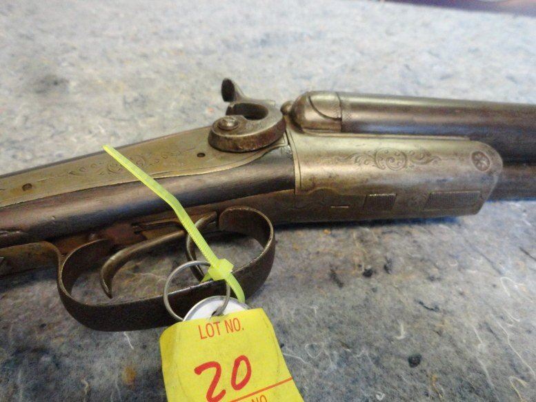 W H Hamilton Double Barrel Shot Gun 12 Gauge Damascus Belgium No ...