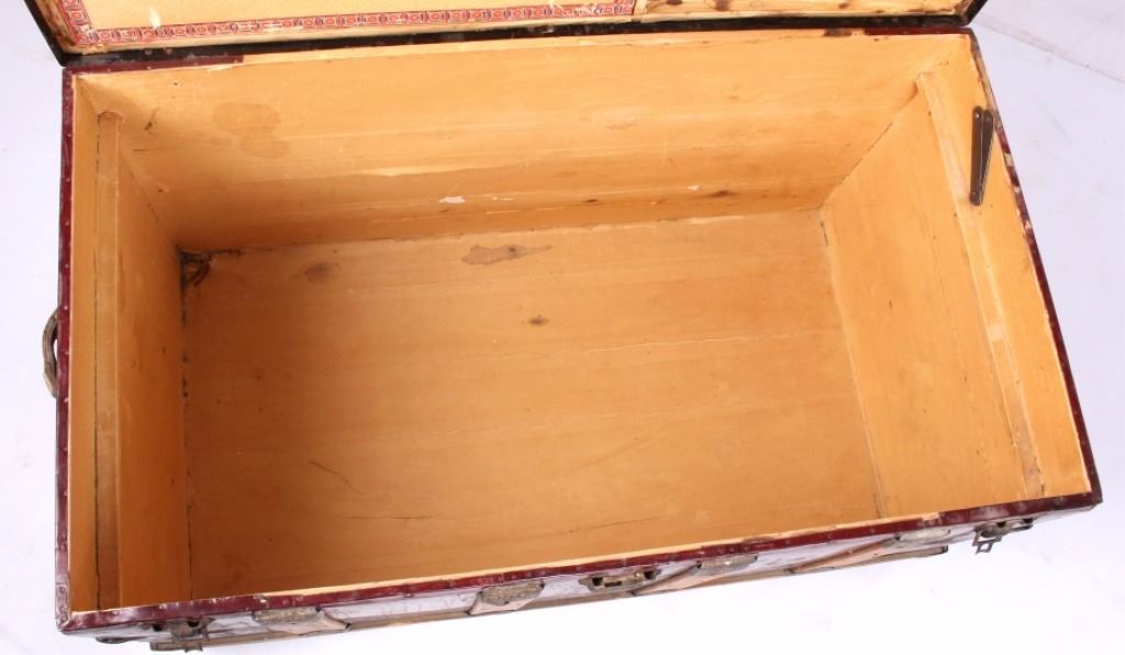 Antique Corbin Cabinet Lock Co. Steamer Trunk