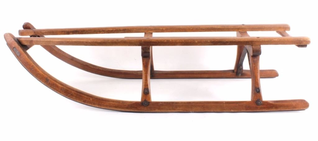 Antique Norwegian Sledge Wood Sled