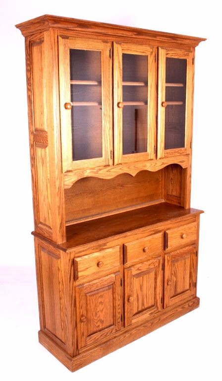 Solid Oak Kitchen Hutch China Cabinet