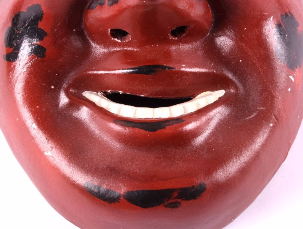 Antique Japanese Lacquer Tengu Theater Masks