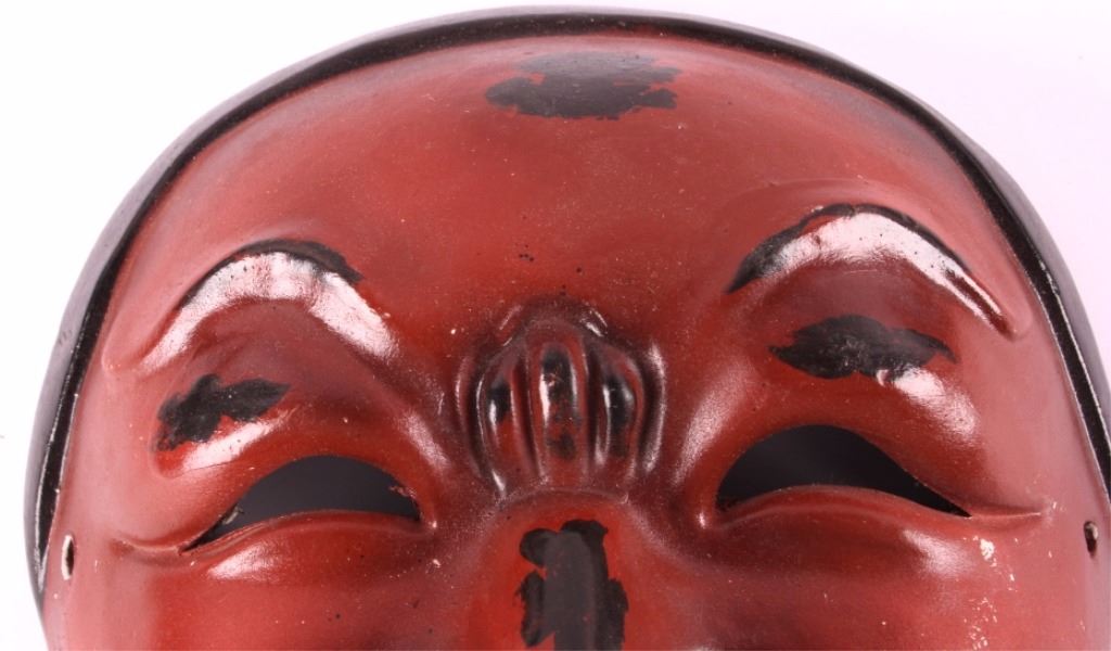 Antique Japanese Lacquer Tengu Theater Masks