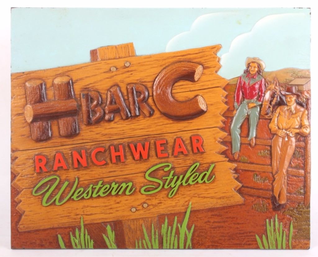 H Bar C Ranch Wear Store Sign