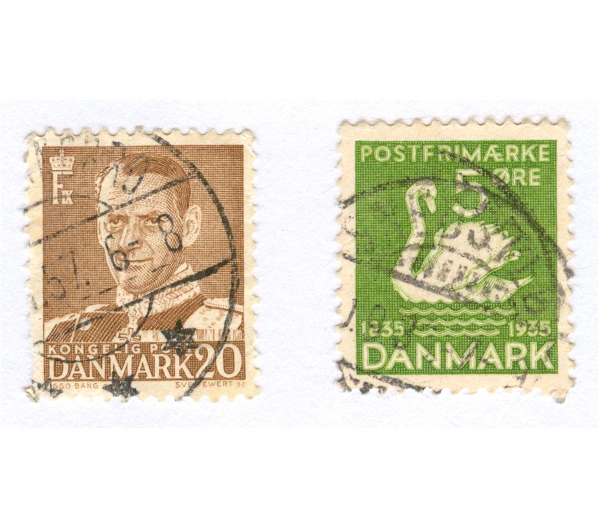 Denmark Postage Stamps Lot of 2