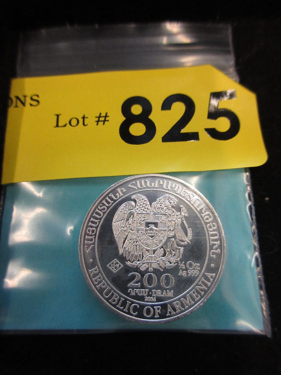 1/2 Ounce - Fine Silver 200 Dram Armenian coin
