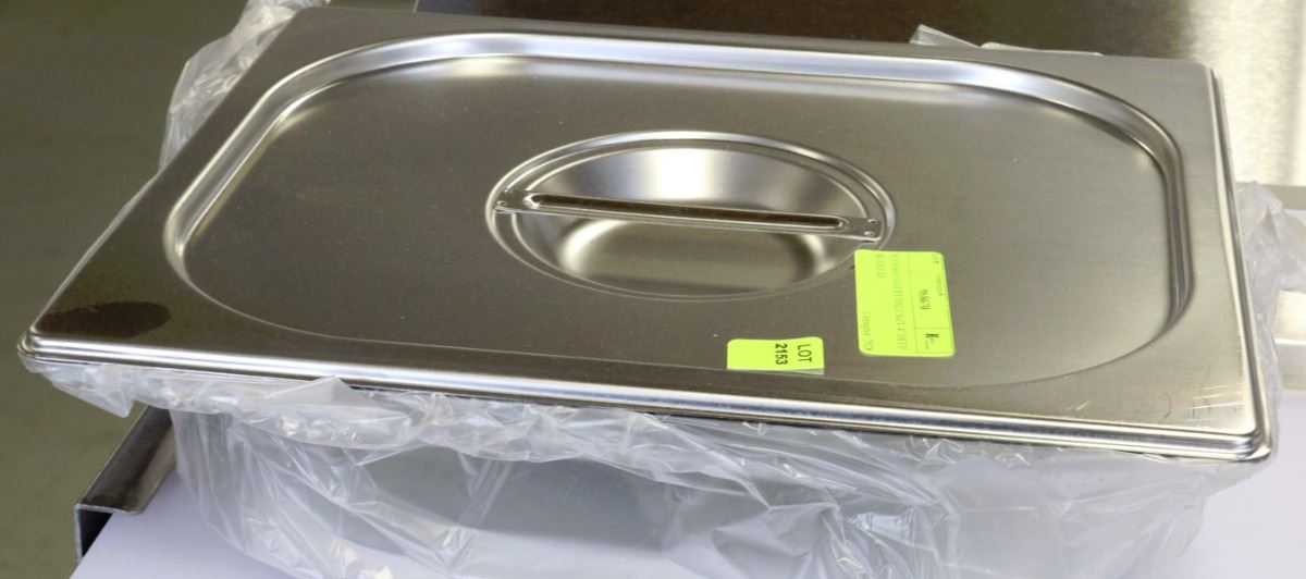 S/S FOOD INSERT HALF SIZE 4" DEEP WITH LID