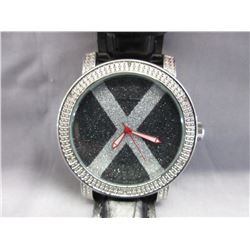 New - Mans Diamond King Watch set w/ 6 Diamonds