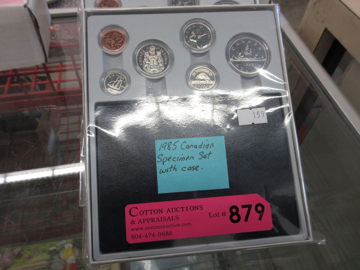 1985 Canadian specimen set with case