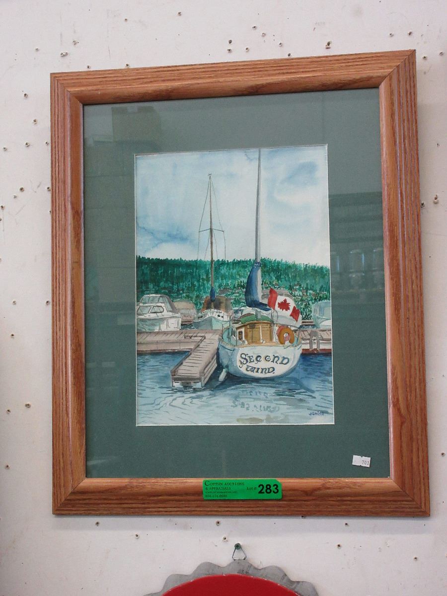 J. Shield signed original watercolor
