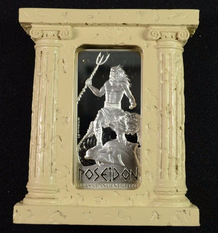 2015 GODS of ANCIENT GREECE 2oz SILVER PROOF COIN - POSEIDON - in ...