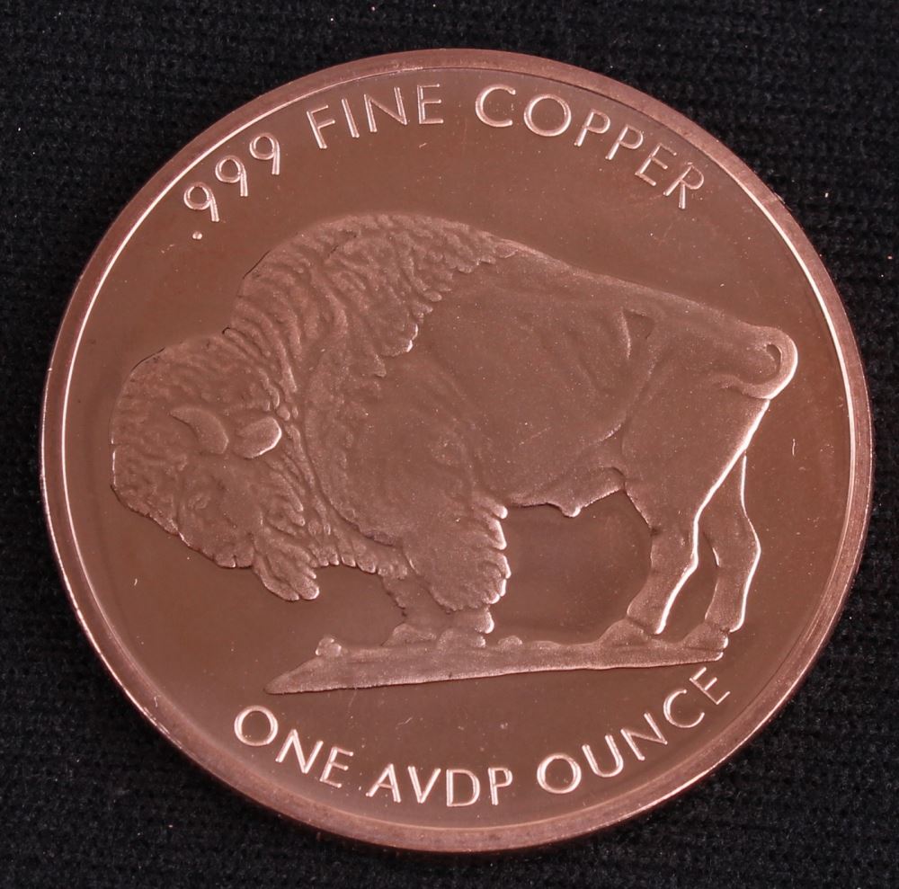 Buffalo 1 AVDP Oz. Fine Copper Round