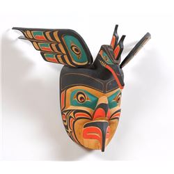 Ozzie Matalpi Kwagiulth Kingfisher Mask 17" H. 13 1/2" W. Good Condition