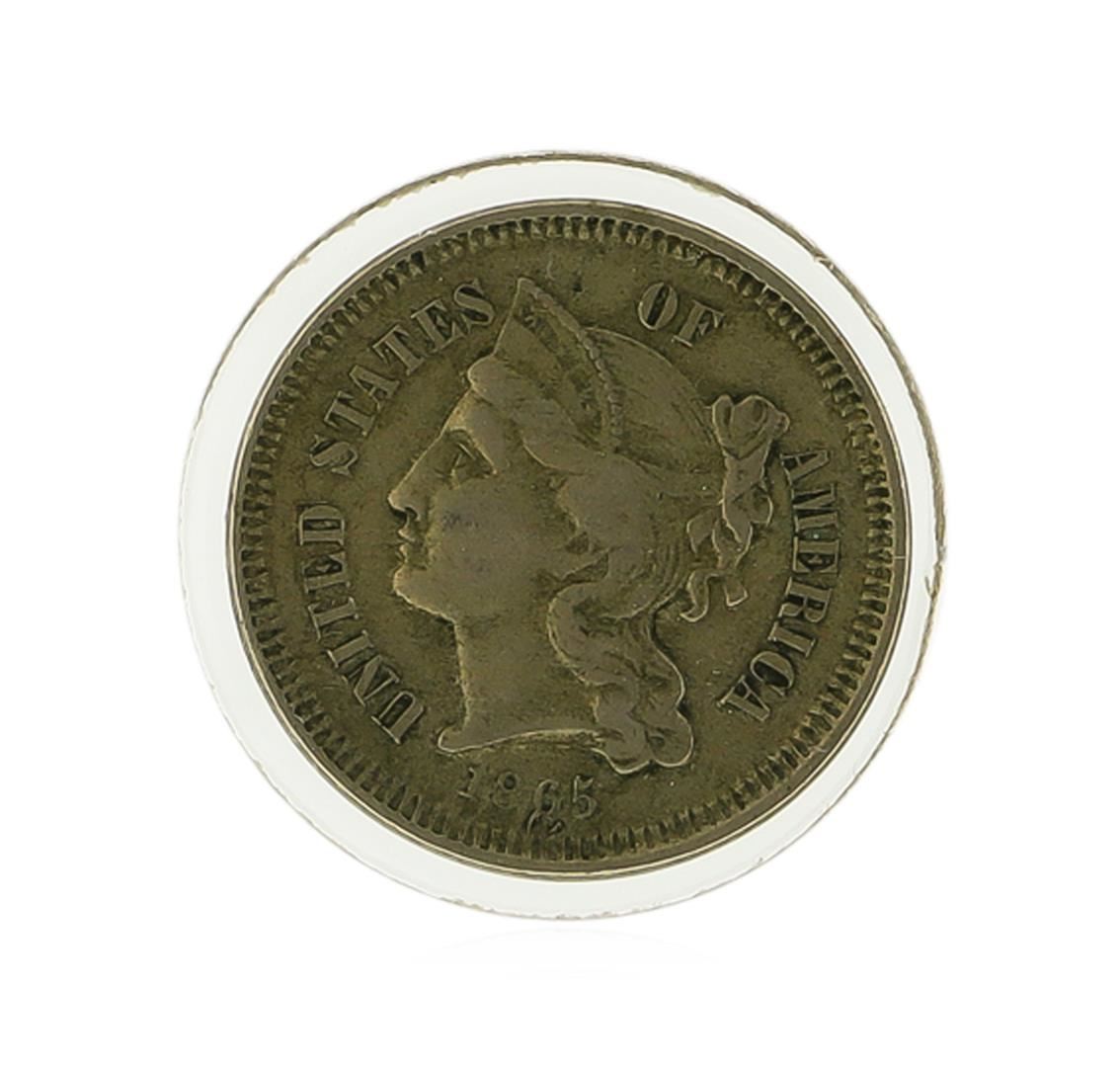 1865 Three Cent Nickel Piece Coin