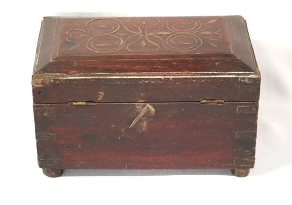 Antique Chinese Cherry Wood Dove Tail Box