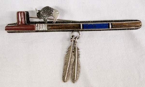 Lakota Sioux Silver Pin by Michael Little Elk