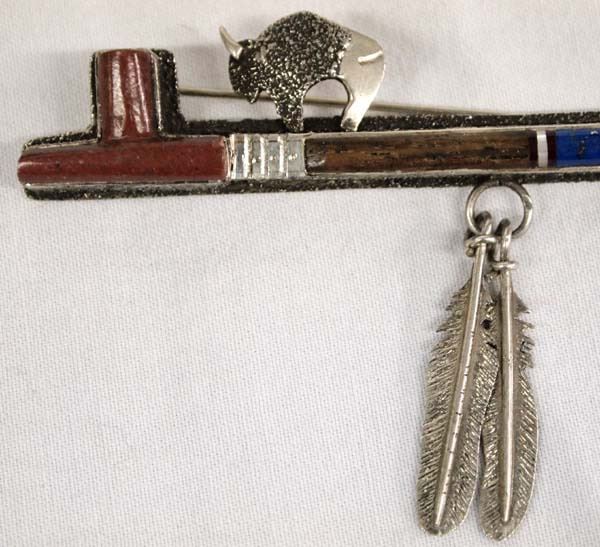 Lakota Sioux Silver Pin by Michael Little Elk