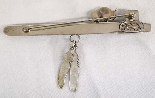 Lakota Sioux Silver Pin by Michael Little Elk