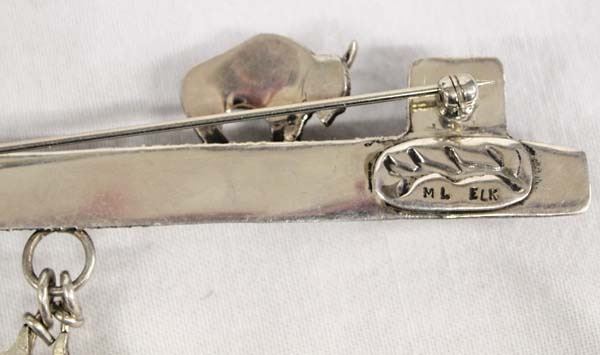 Lakota Sioux Silver Pin by Michael Little Elk