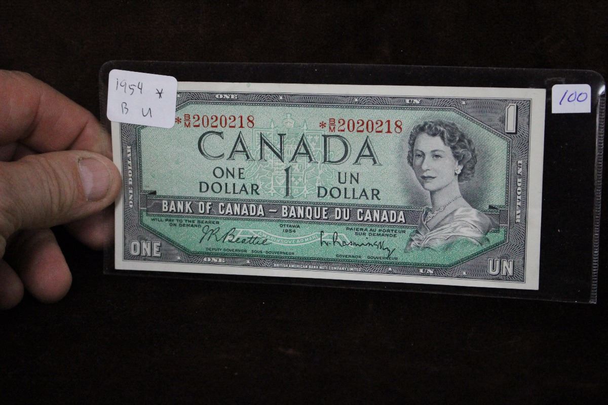 1954* Canadian One Dollar Bill