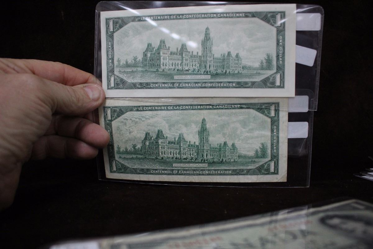 1967 Centennial One Dollar Bill; 1967 Serial # Centennial One Dollar Bill