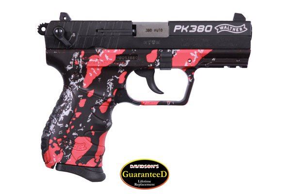 Walther Arms, PK380 RED TIGER STRIPE Pistol, Black Slide, Polymer Stock ...