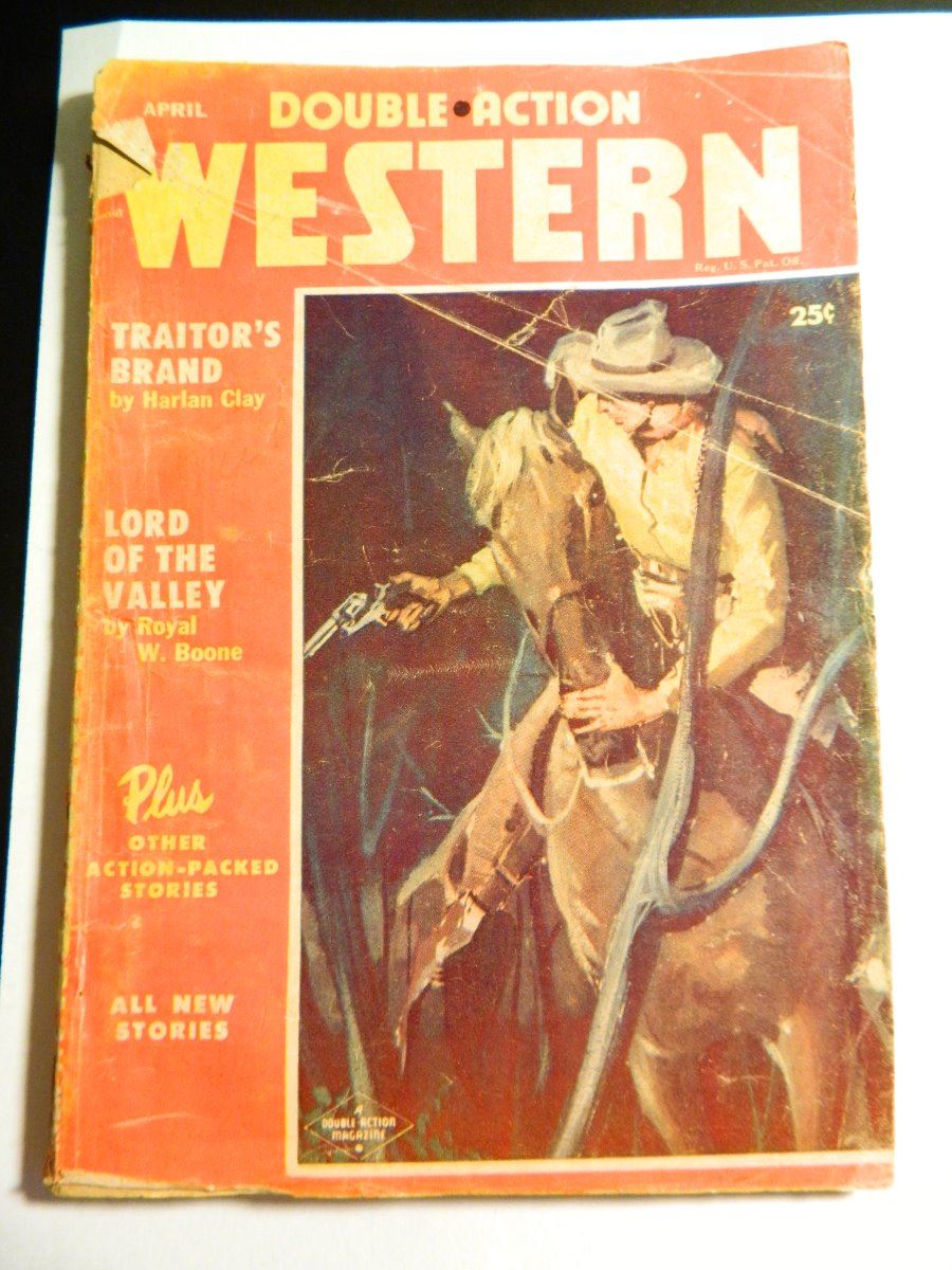 April 1956 Double Action Western, Pulp Cowboy Thriller! 25 cents, A ...