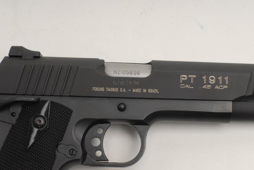 Taurus Model PT 1911 semi-automatic pistol, .45 caliber, 5” barrel, S/N ...