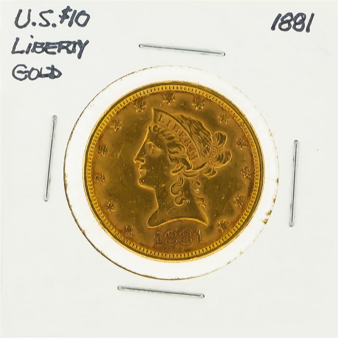 1881 $10 Liberty Head Eagle Gold Coin