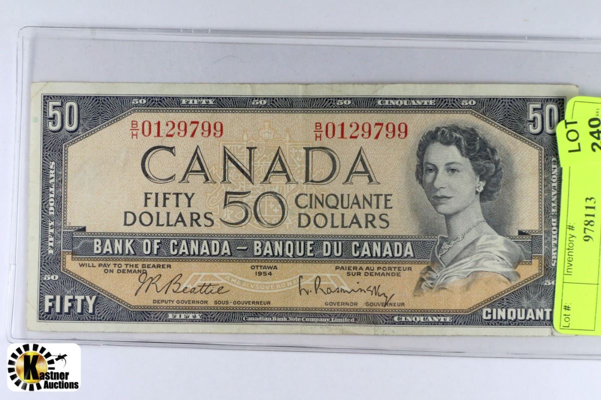 1954 CANADIAN $50 BILL