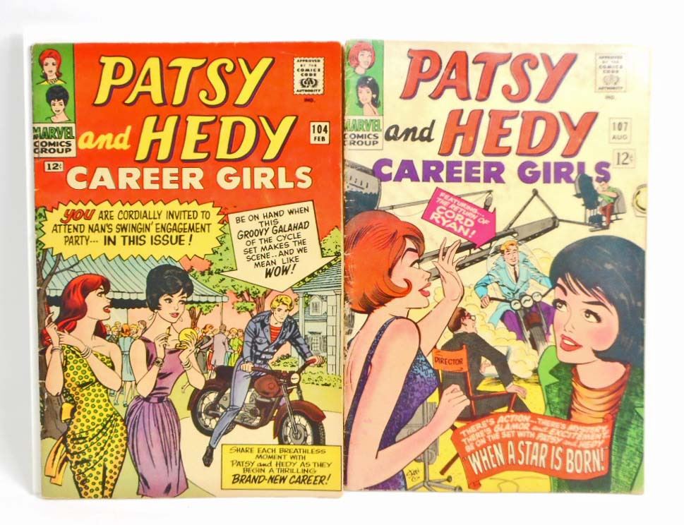 LOT OF 2 1966 PATSY AND HEDY CAREER GIRLS COMIC BOOKS - 12 CENT COVERS