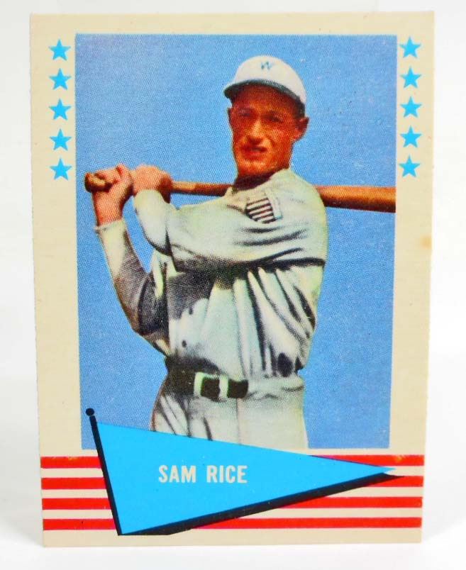 1961 FLEER SAM RICE #70 BASEBALL CARD