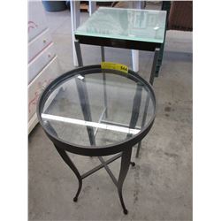 2 Glass top plant stands