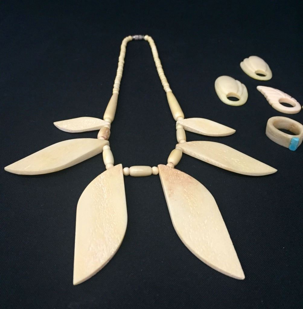 Group of Antique Bone/Ivory Jewelry Pieces