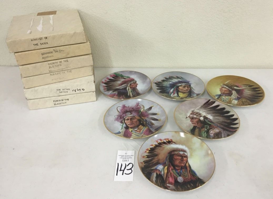 6 Commemorative Native American Plates