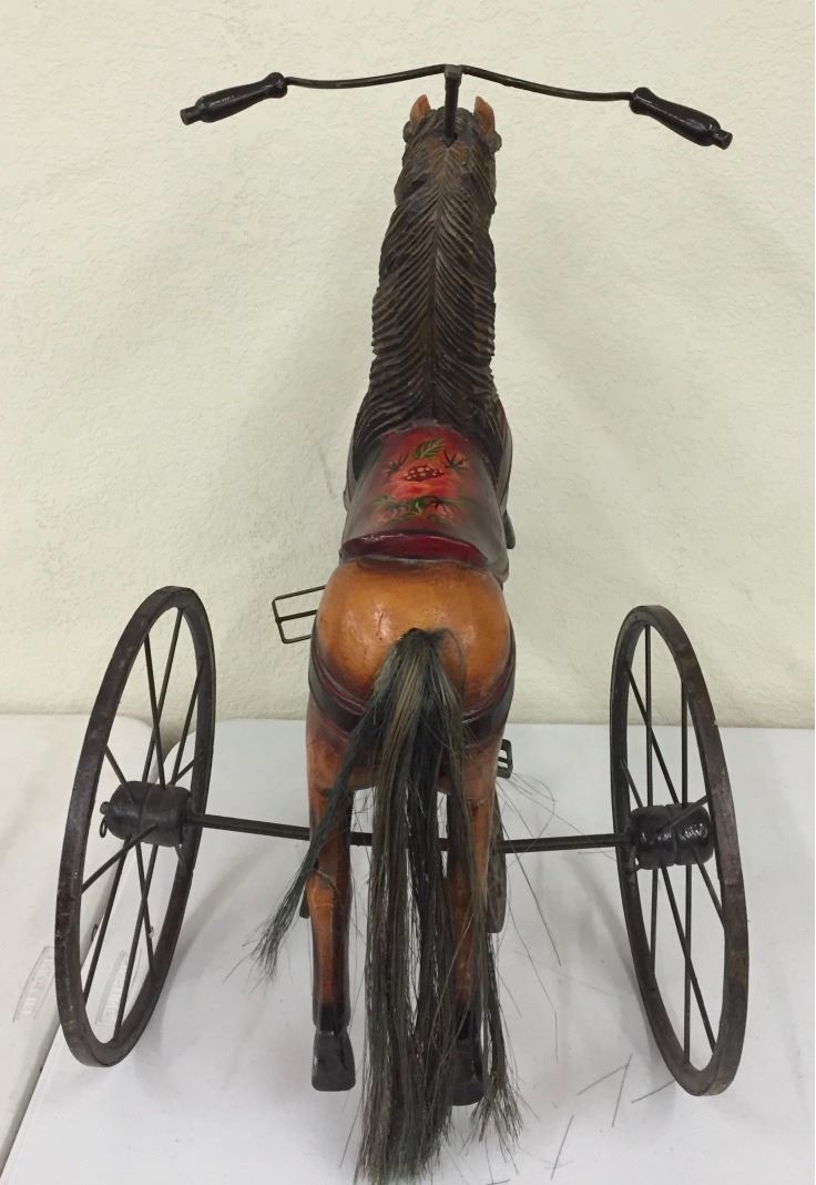 Vintage Wooden Horse Tricycle