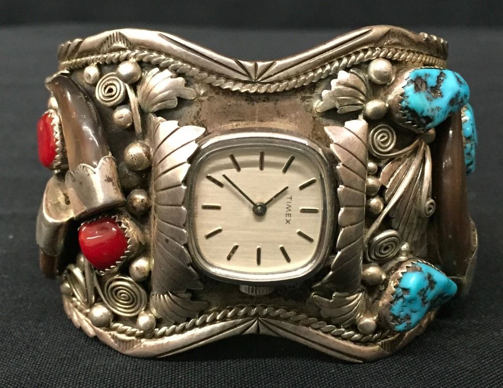 Vintage Navajo Watch Cuff – Signed